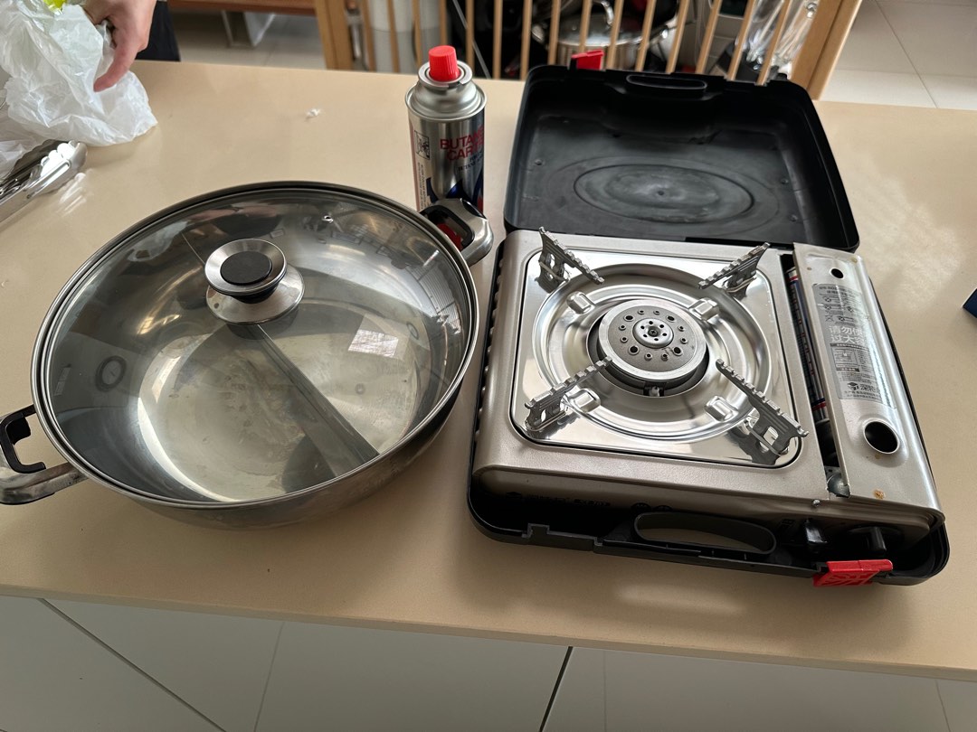 Portable Gas Stove and steamboat pot, TV & Home Appliances, Kitchen ...