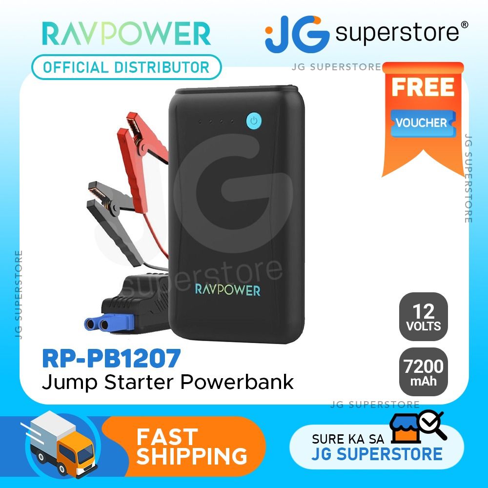 RAVPower 7200 mAh Portable High Power Powerbank and Car Jump Starter ...