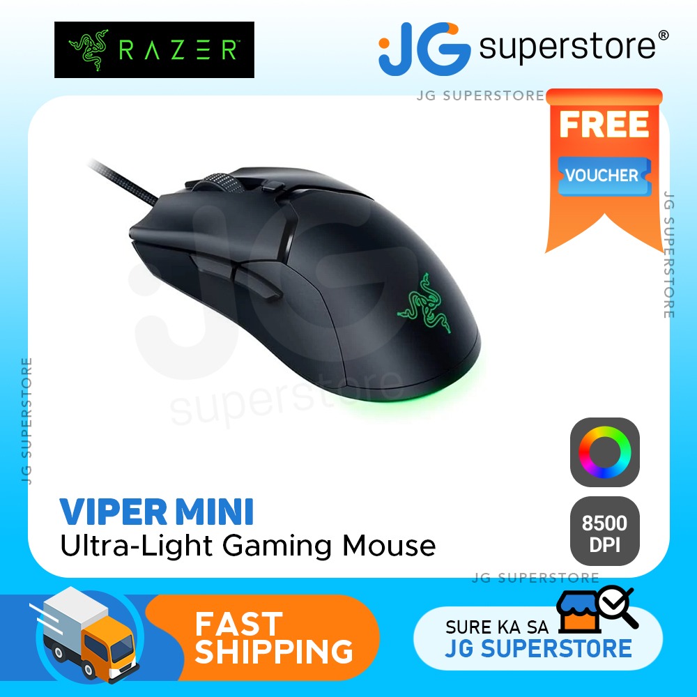Razer Viper Mini Hyperspeed Lightest Gaming Mouse & RGB Charging Dock ...