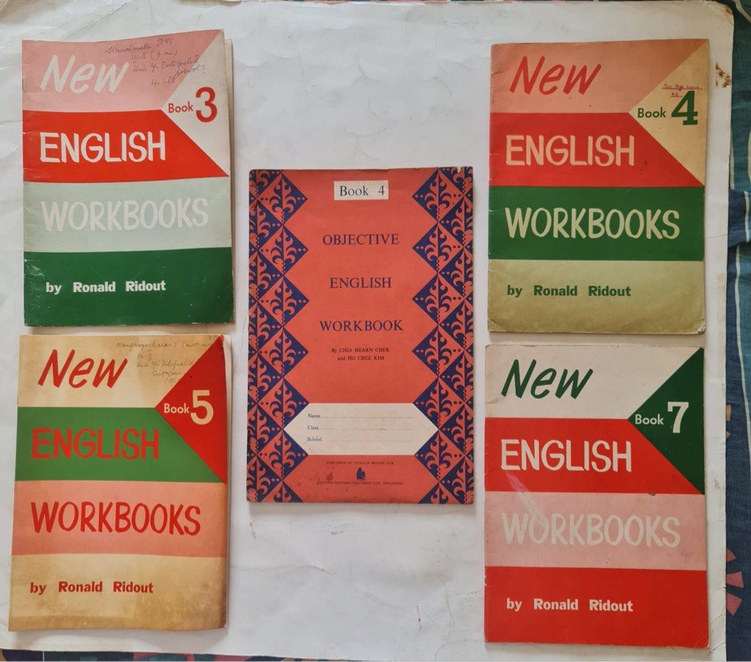School english workbooks, 1961, 1963 ,1964. 2 used , 3 unused. From ...