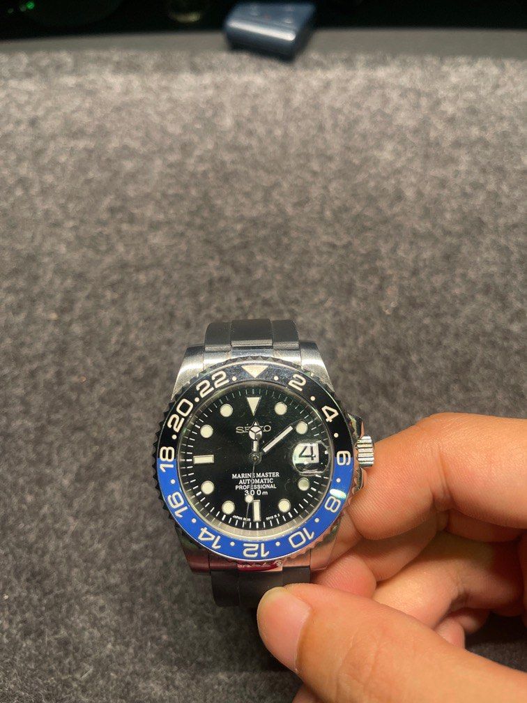 Seiko mod Batman, Luxury, Watches on Carousell