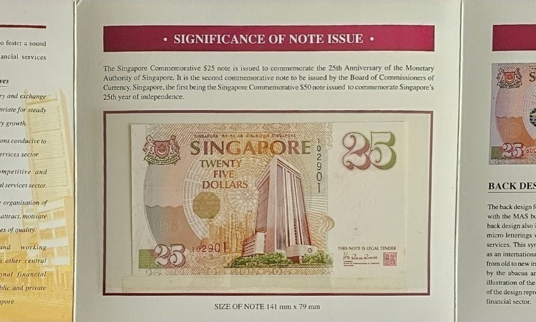Singapore Commemorative $25 note, Hobbies & Toys, Memorabilia & Collectibles, Currency on Carousell