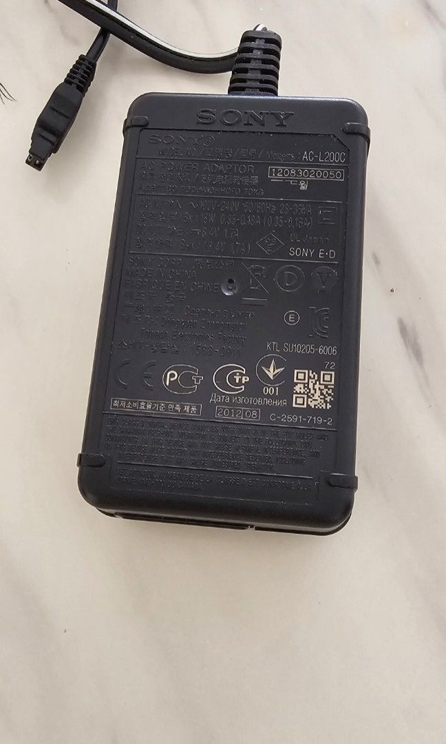 Sony power adapter AC-L200C for charging Camcorder battery, Photography ...