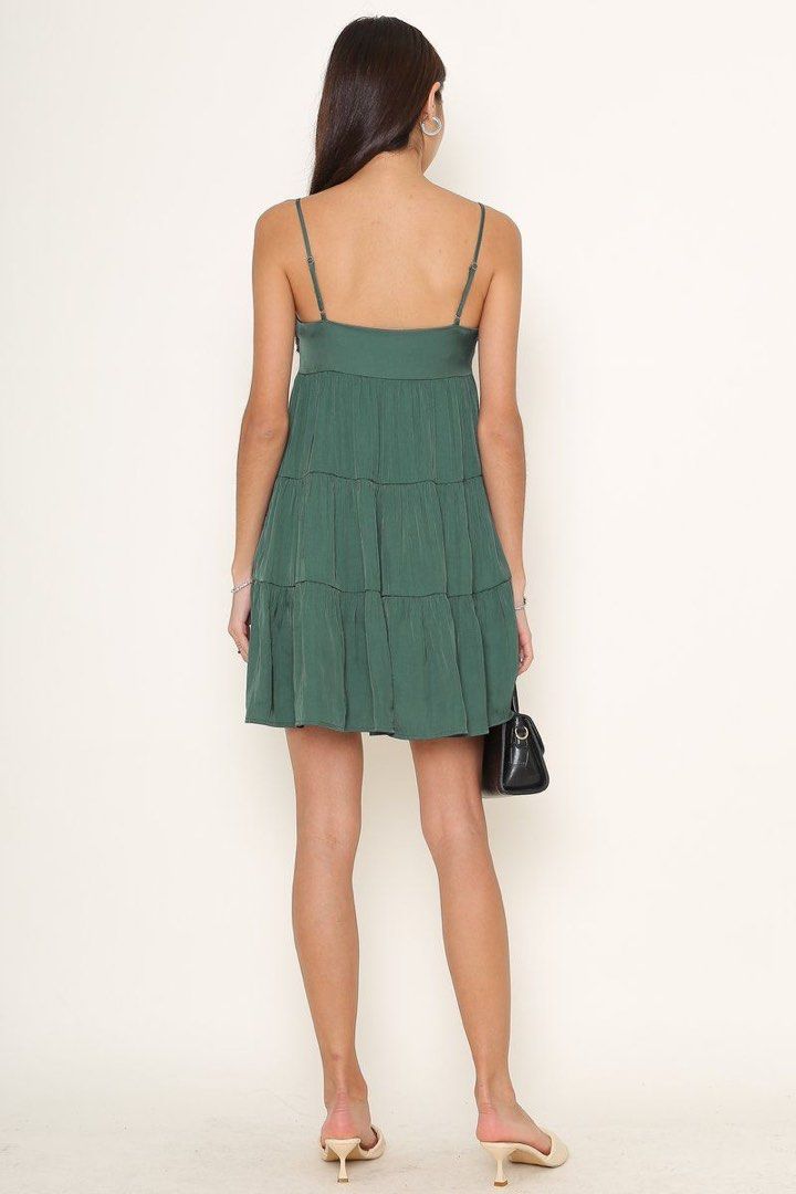 SPG TITI TIERED DRESS (DARK TEAL), Women's Fashion, Dresses & Sets ...