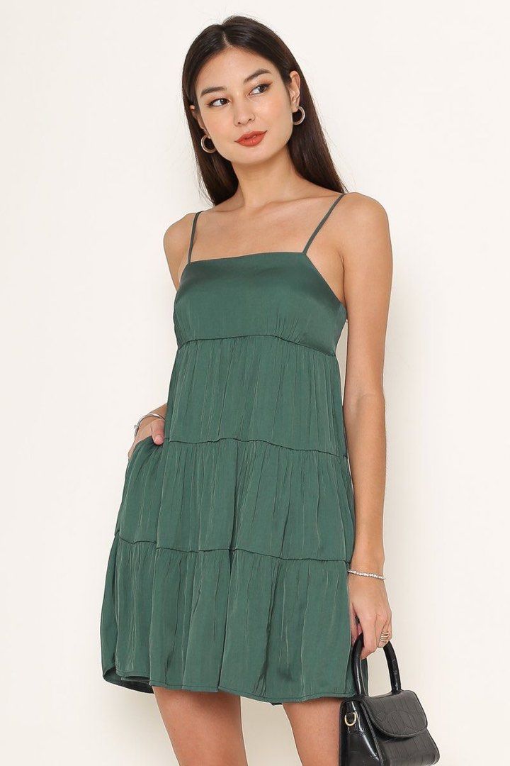 SPG TITI TIERED DRESS (DARK TEAL), Women's Fashion, Dresses & Sets ...