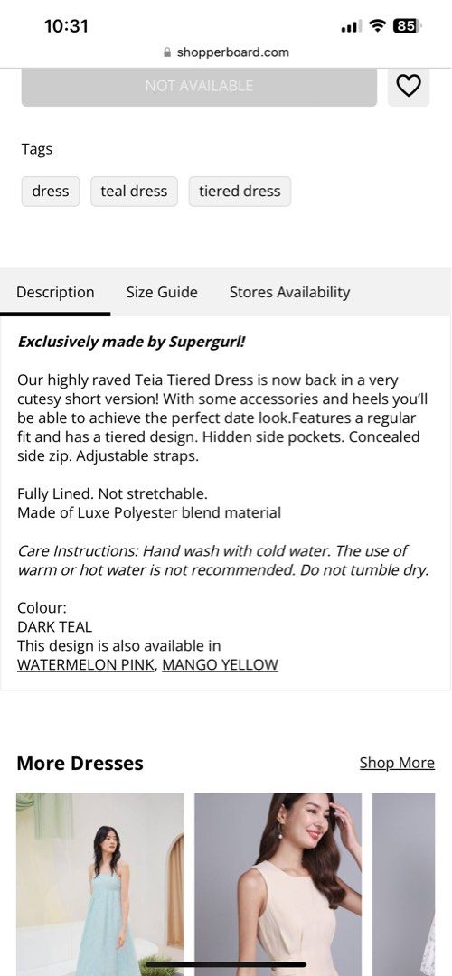 SPG TITI TIERED DRESS (DARK TEAL), Women's Fashion, Dresses & Sets ...