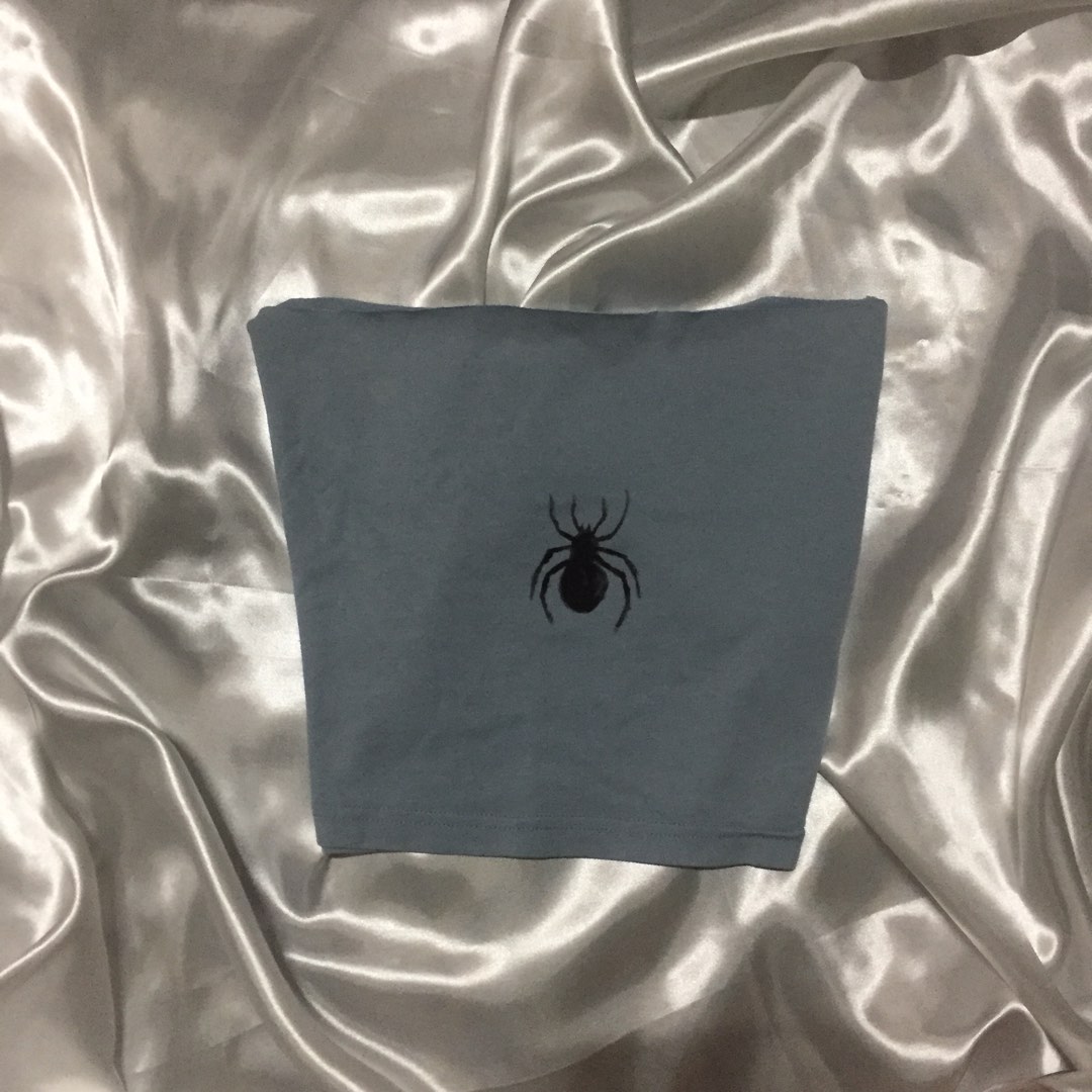 spider tube top, Women's Fashion, Tops, Others Tops on Carousell
