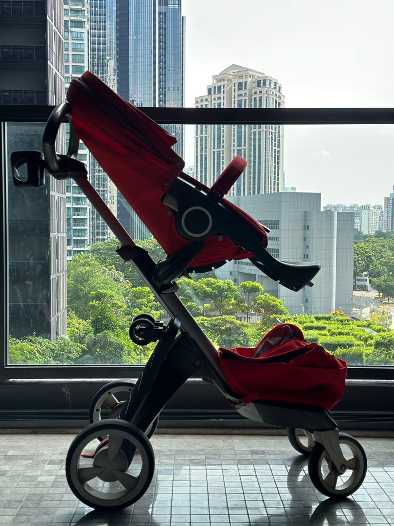Stokke stroller with sibling board and cup holder , Babies & Kids ...