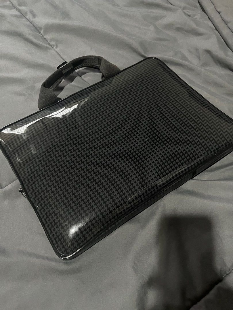 Stroberi Houndstooth Laptop Bag Laptop Case 14, Fesyen Wanita, Tas ...
