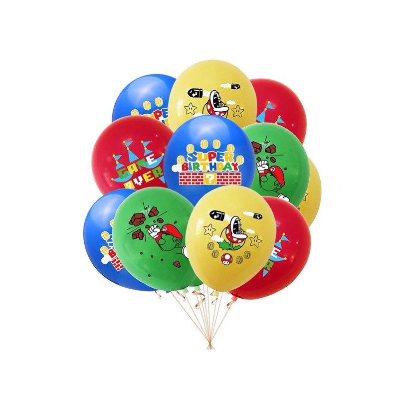 Super Mario Luigi Toad Peach Happy Birthday Party Celebration Balloons ...