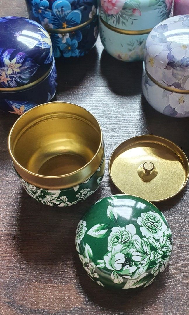 Tea Cans, Tea Tin Containers (Bundle), Furniture & Home Living ...