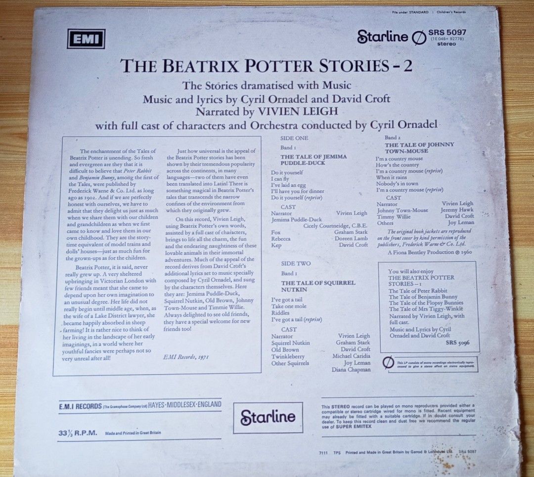 The Beatrix Potter Series 2, Hobbies & Toys, Music & Media, Vinyls on ...