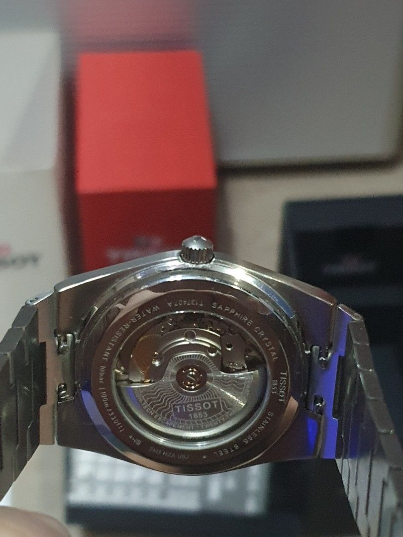 Tissot PRX 40mm Blue Waffle Dial Powermatic 80 Automatic Watch, Men's ...