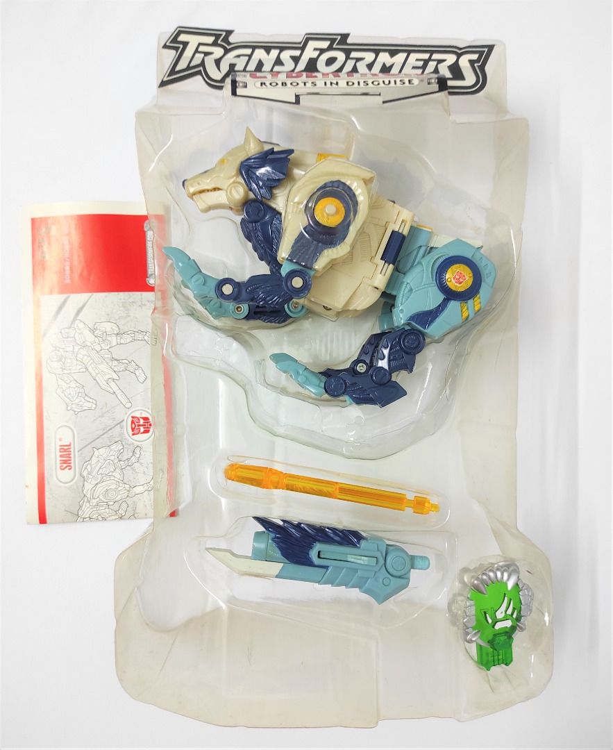 Transformers Cybertron Snarl BOC Super Rare Galaxy Force Fang Wolf ...