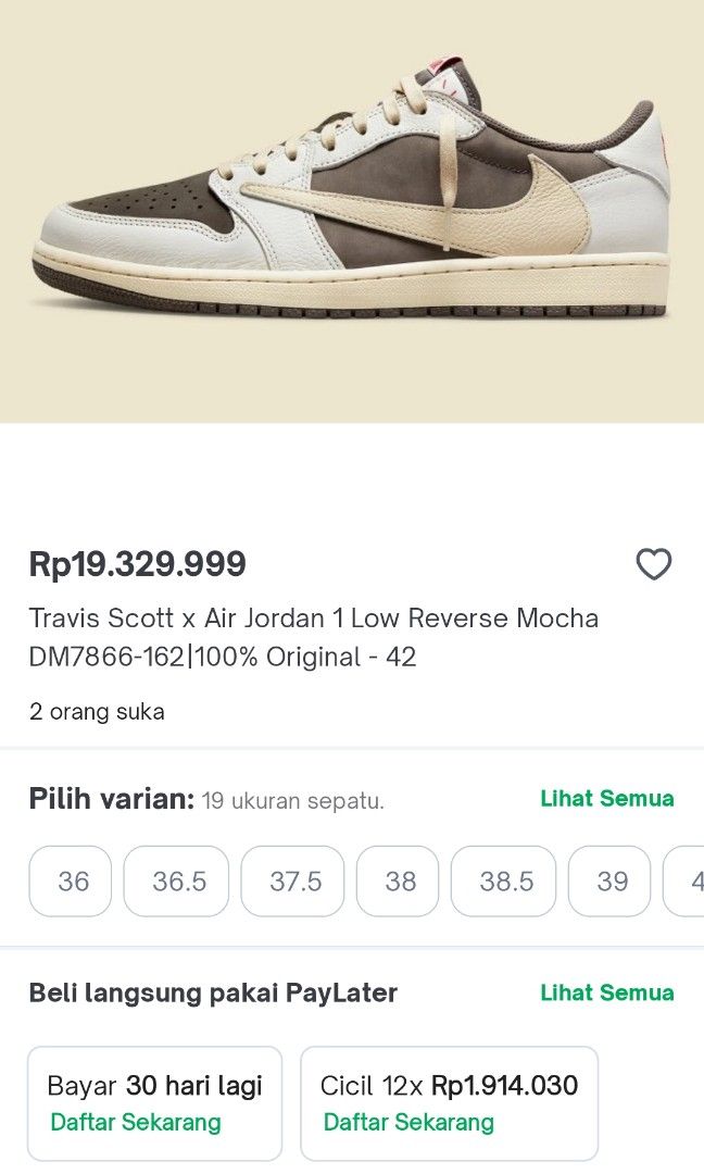 Travis Scott X Nike Air Jordan 1 Low Moca on Carousell