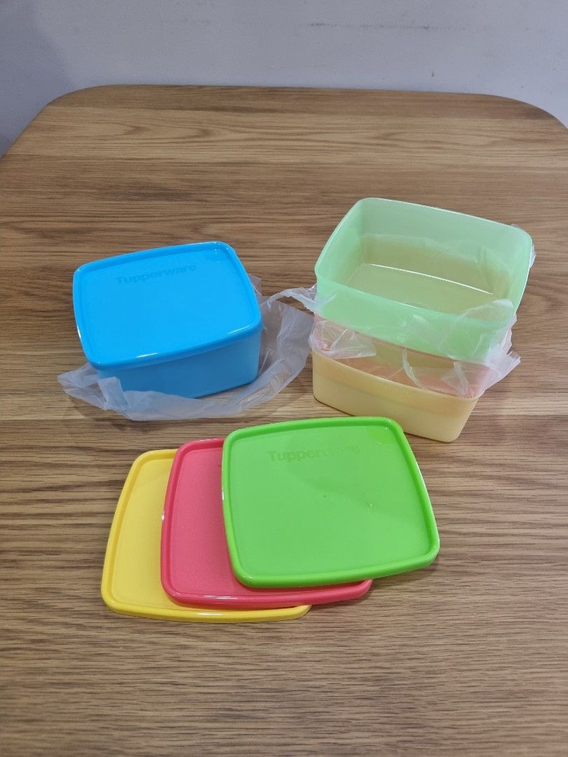 Tupperware Square Round 500ml, Furniture & Home Living, Kitchenware ...