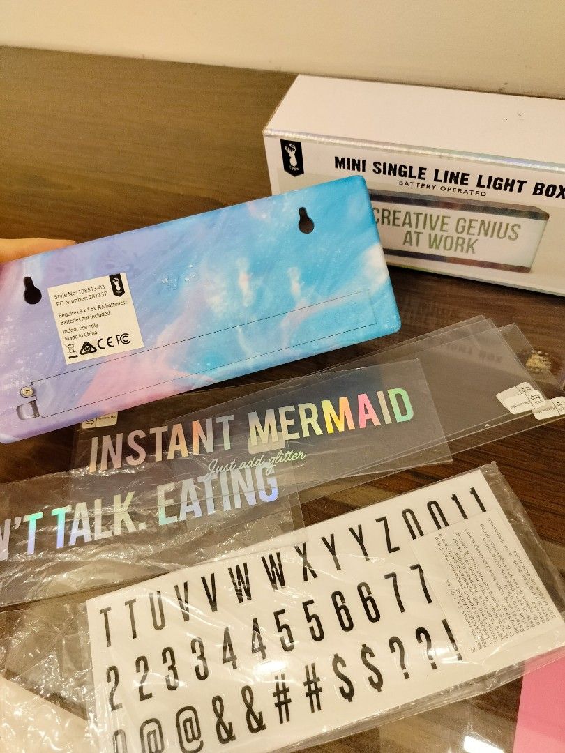 Typo mini single line light box customizable sign light up lettering ...