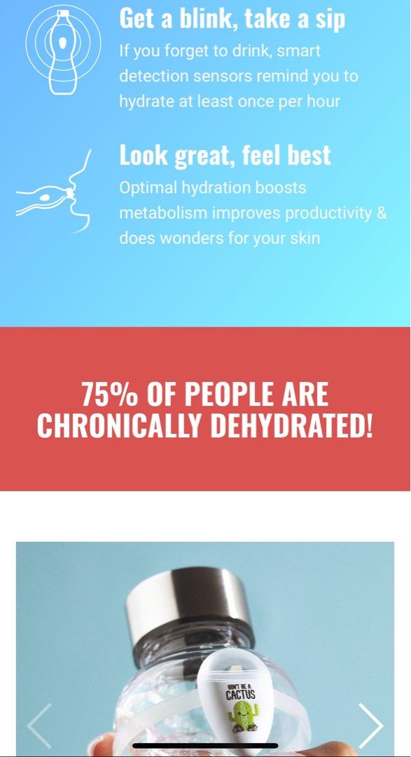 Ulla Smart Hydration Reminder Bottle Attachment, Furniture & Home ...