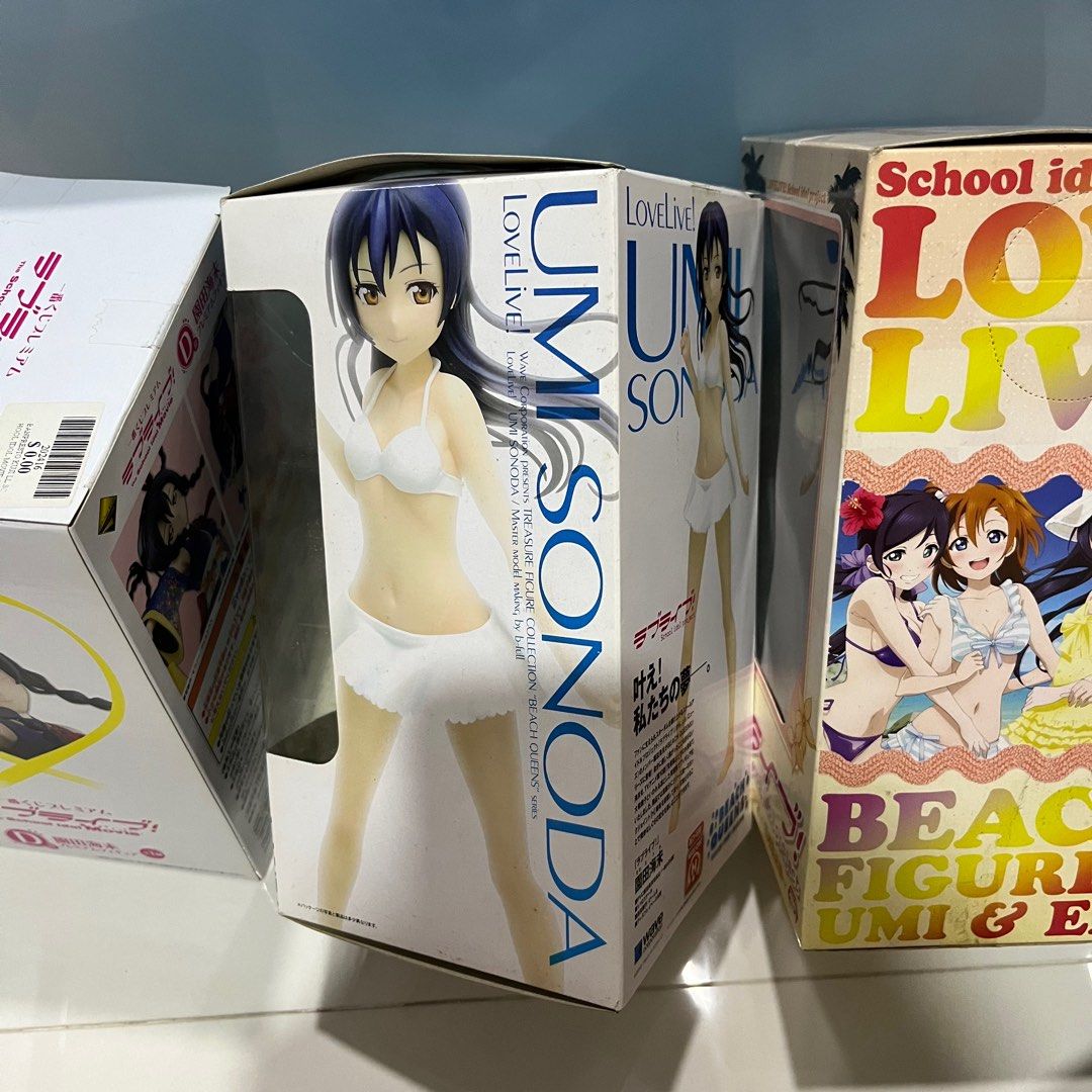 Umi sonoda figures (love live) - beach queens wave version, beach figure 2 furyu version, school ...
