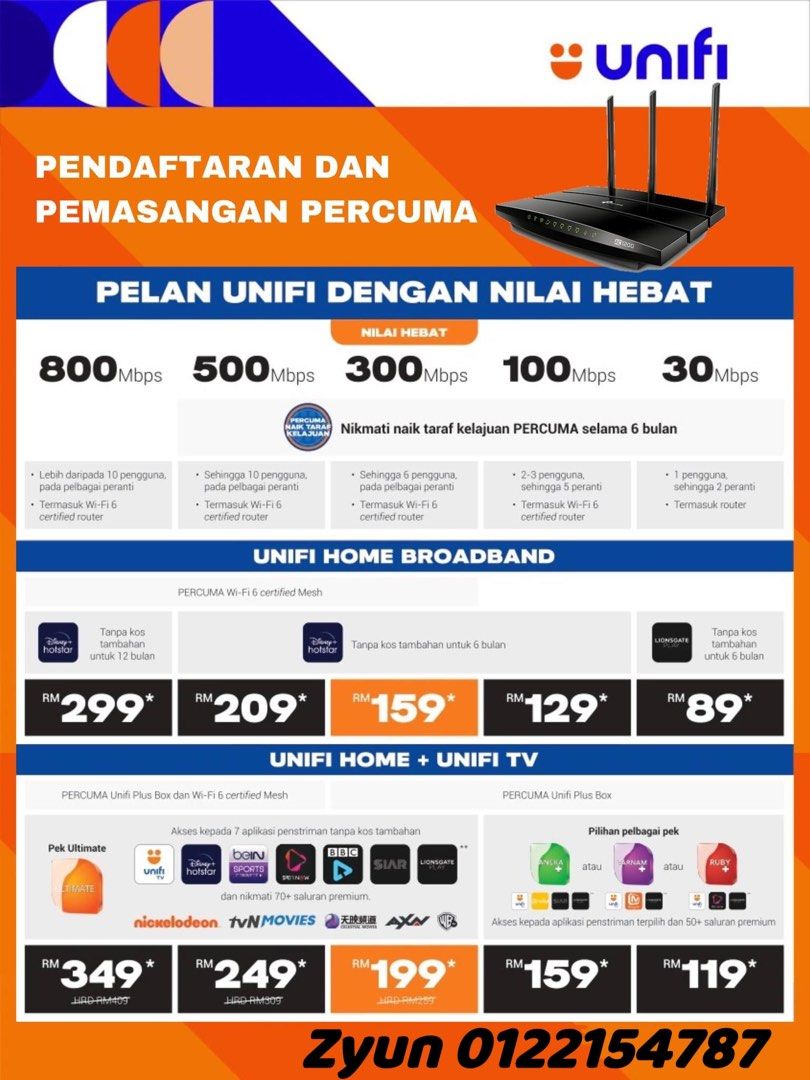 Unifi Home Fiber, Computers & Tech, Parts & Accessories, Networking on ...