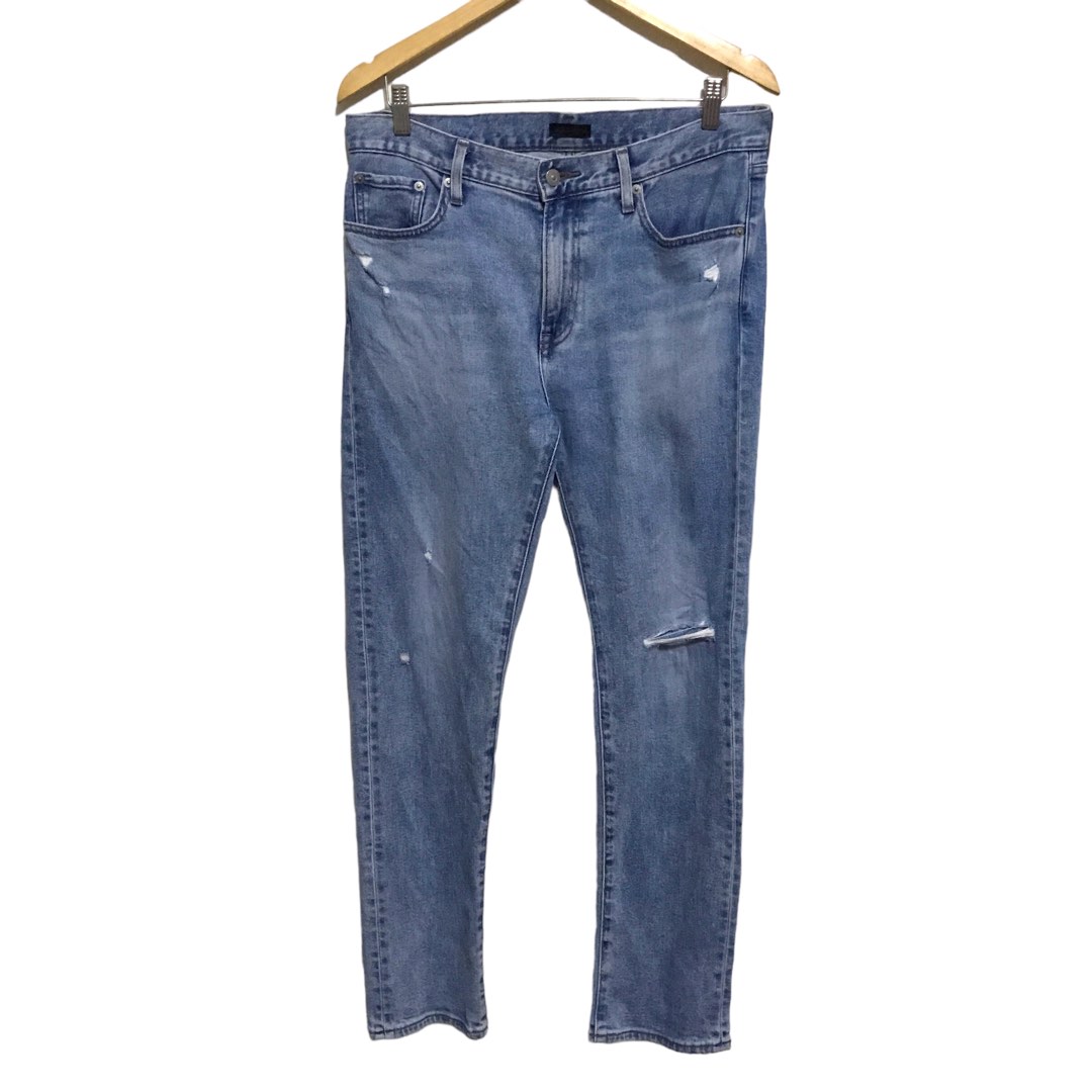 Uniqlo Tattered Denim Jeans on Carousell