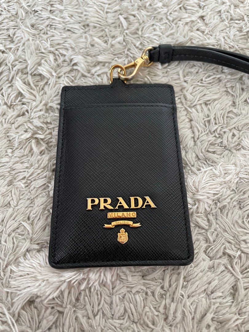 [USED] PRADA Saffiano Leather Badge Holder, Luxury, Accessories on ...