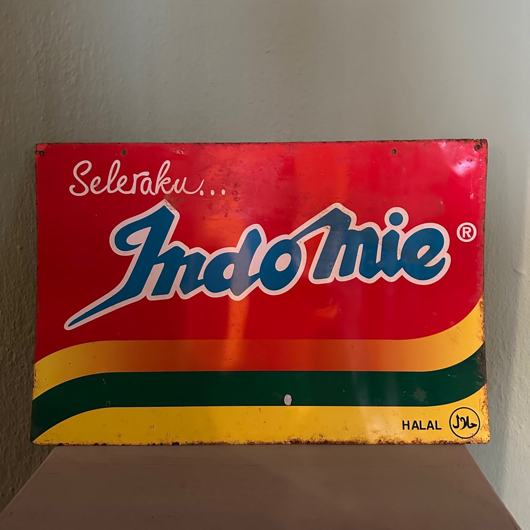 Vintage indomie enamel sign, Furniture & Home Living, Home Decor, Wall ...