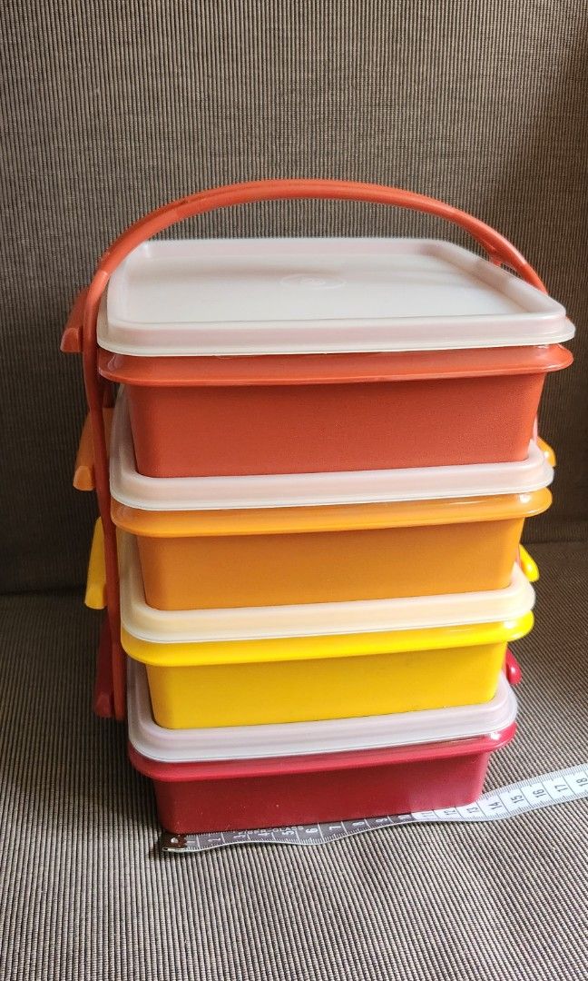 Vintage Retro Tupperware 4-Tier Tiffin / Tingkat Food Storage ...