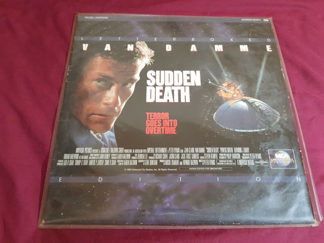 Vintage Van Damme 1995 Sudden Death LD Laserdisc Jean-Claude Van Damme ...