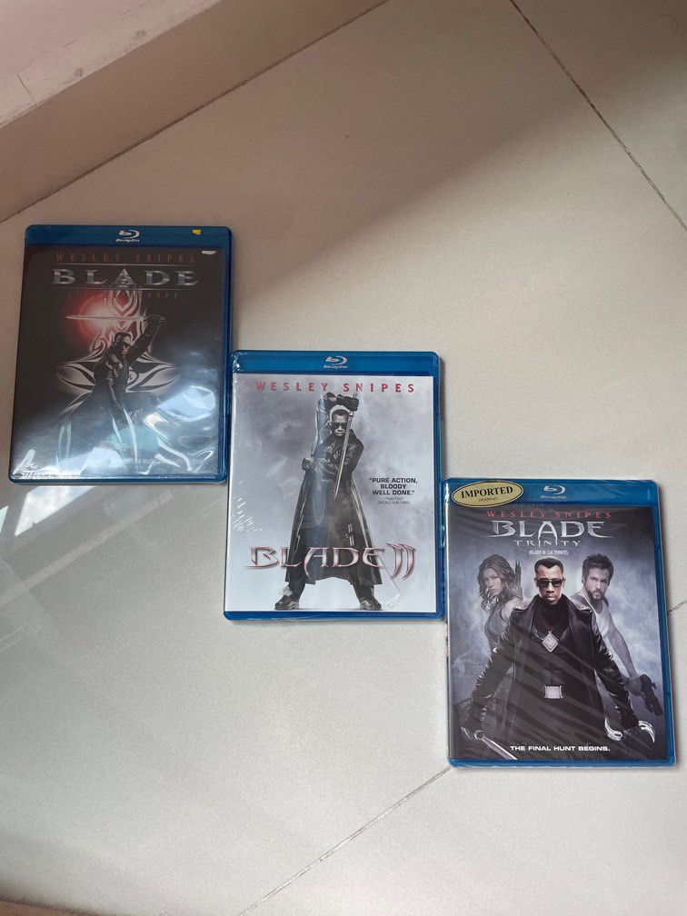 Wesley Snipes Blade complete trilogy blu-ray, Hobbies & Toys, Music ...