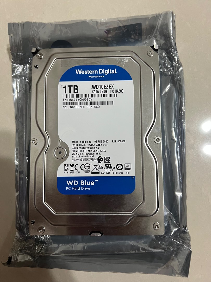 Western Digital 1TB WD Blue PC HDD, Computers & Tech, Parts & Accessories, Hard Disks ...