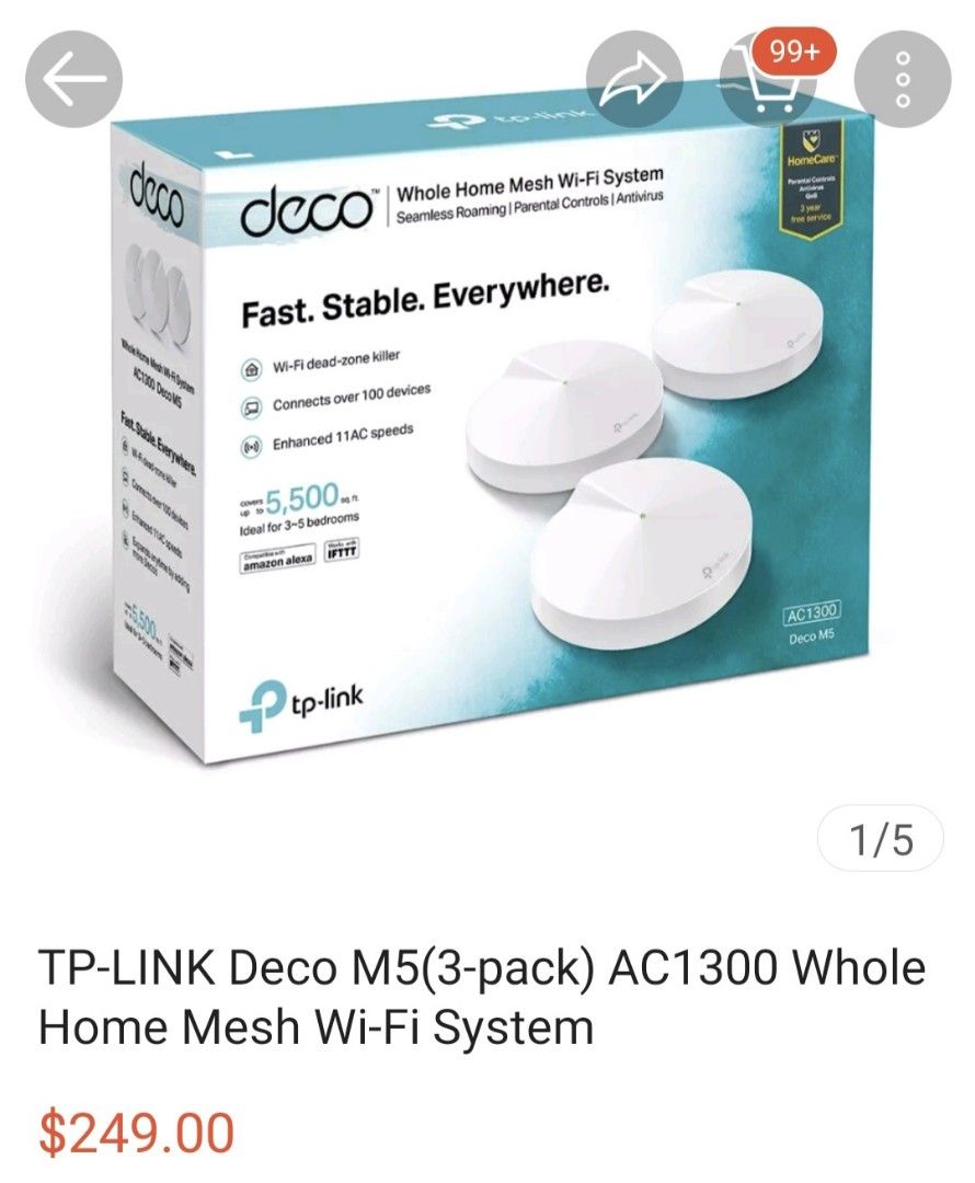 Wifi router TP Link AC1300, TV & Home Appliances, Electrical, Adaptors ...