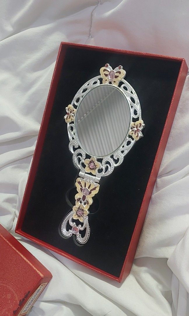 Women Cute Hand Mirror, Furniture & Home Living, Home Decor, Mirrors on ...