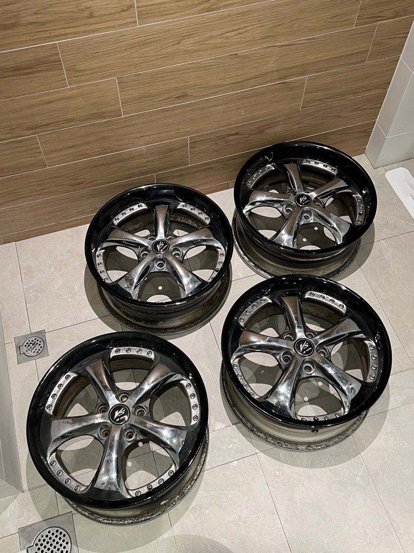 Work VSKF 18” 5x114.3 Wheels Rims triple chrome, Car Accessories, Tyres ...