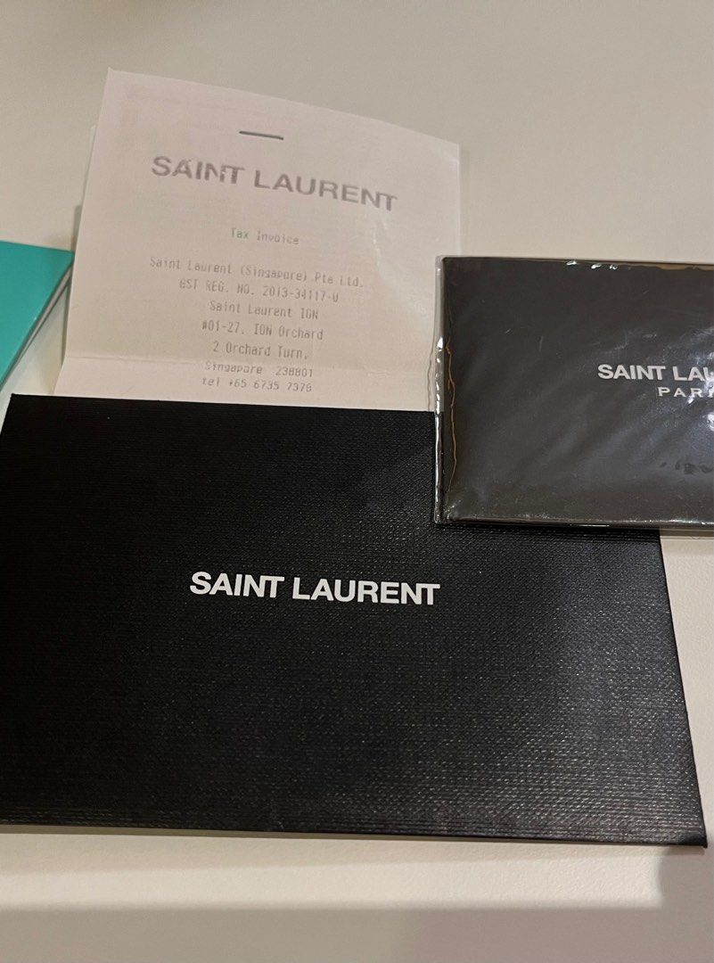 YSL Niki Medium in crocodile-embossed leather (Full set), Luxury, Bags ...