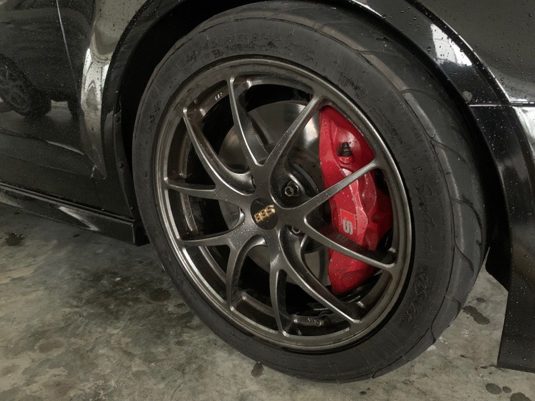 18“ Original forged bbs ria with tyre, Car Accessories, Tyres & Rims on Carousell