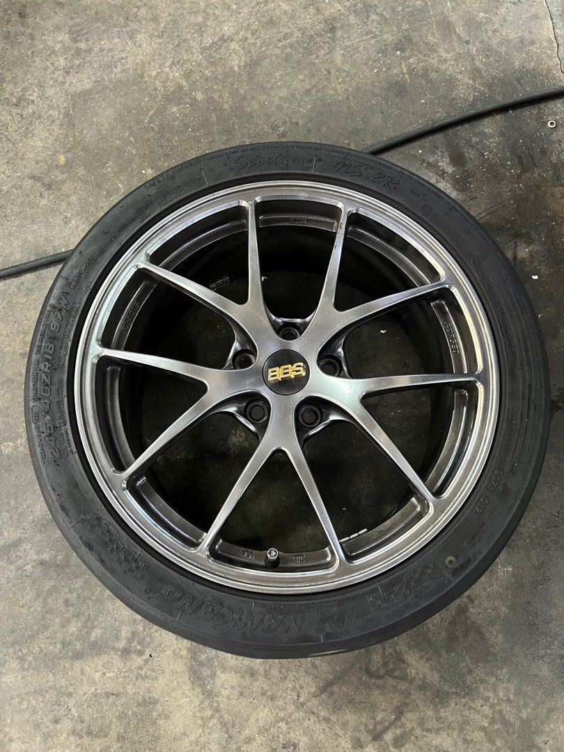 18“ Original forged bbs ria with tyre, Car Accessories, Tyres & Rims on Carousell