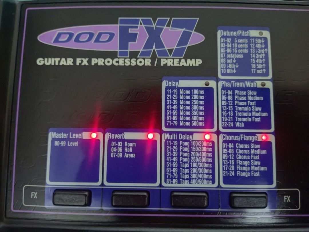 1996 DOD FX7 Guitar Multi Effects/ Preamp Made in USA on Carousell