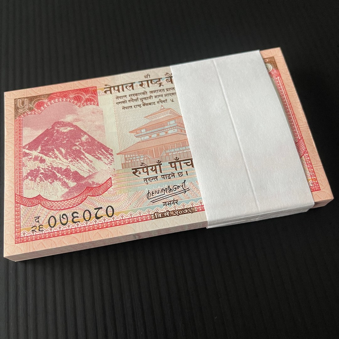 2020 NEPAL 5 RUPEES P-76b UNC > MOUNT EVEREST TALEJU TEMPLE YAK NEW SIG ...