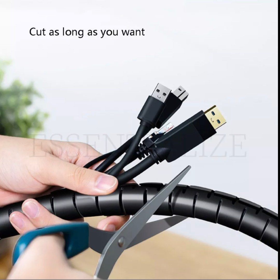 28MM Flexible Spiral Cable Organizer Storage Pipe Cord Protector ...