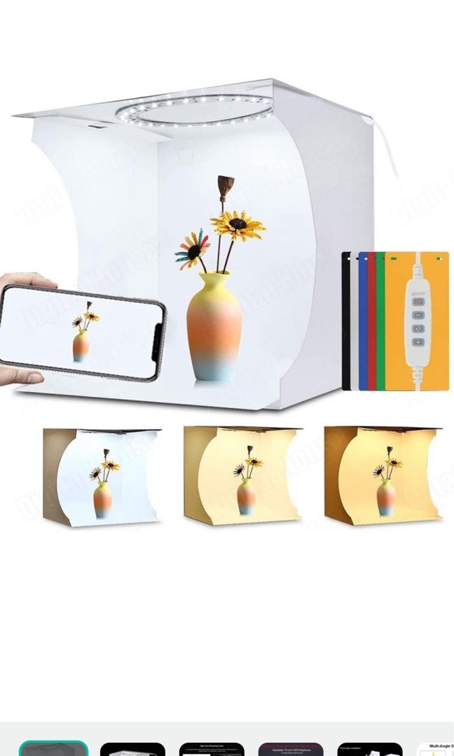 30cm Photo Box With LED Light Folding Adjustable Portable Photography ...