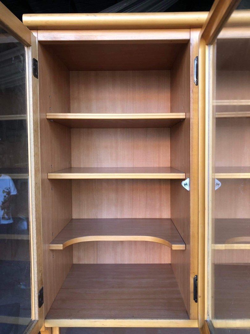 3-door platera / kitchen display cabinet 48L x 18W x 74H inches Solid ...