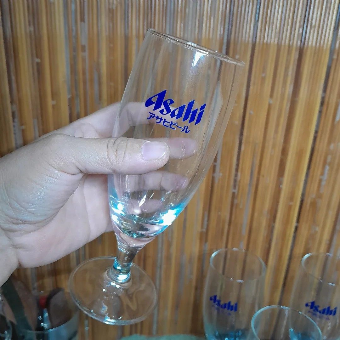 9pcs Asahi Wine Glasses, Furniture & Home Living, Kitchenware ...