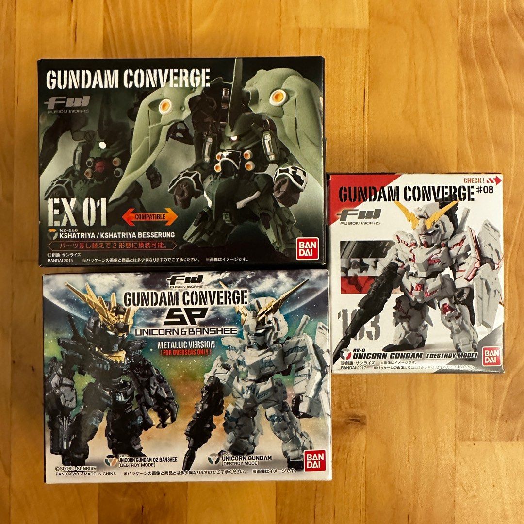 FW Gundam Converge FWC 高達 Gundam UC EX-01 RX-0 Unicorn Gundam Unicorn Banshee Kshatriya 剎帝那剎帝利 ...