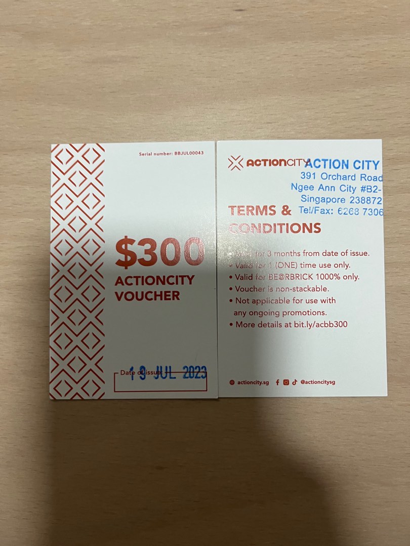 Action City Voucher, Tickets & Vouchers, Vouchers on Carousell
