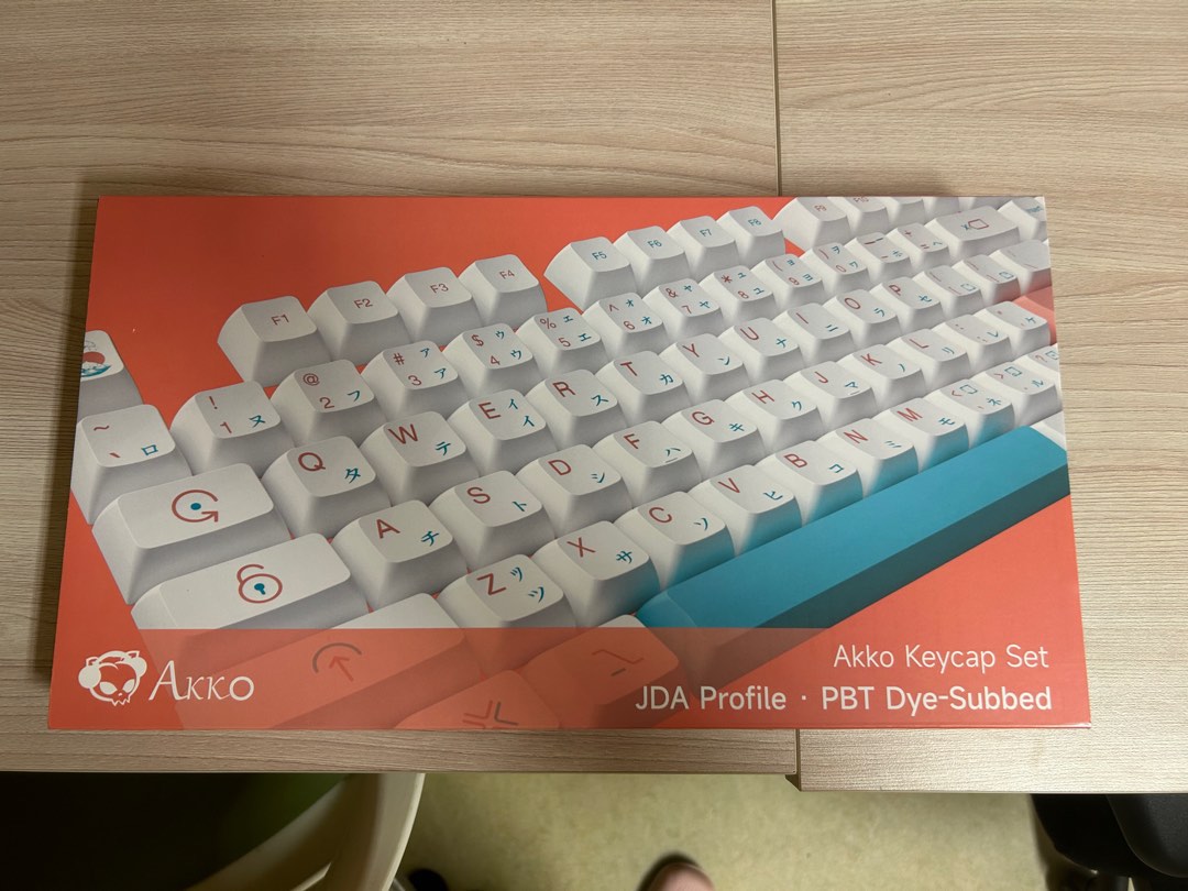 AKKO red Fuji keycaps, PBT dye-sub, JDA profile, Computers & Tech ...