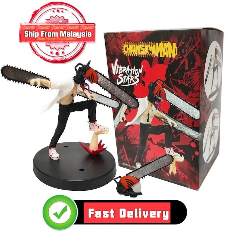 Anime Chainsaw Man Denji Action Figure 14cm Pvc Vibration Stars ...