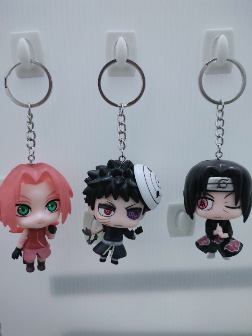 Anime Naruto keychain Sakura,Itachi & obito, Hobbies & Toys, Toys ...