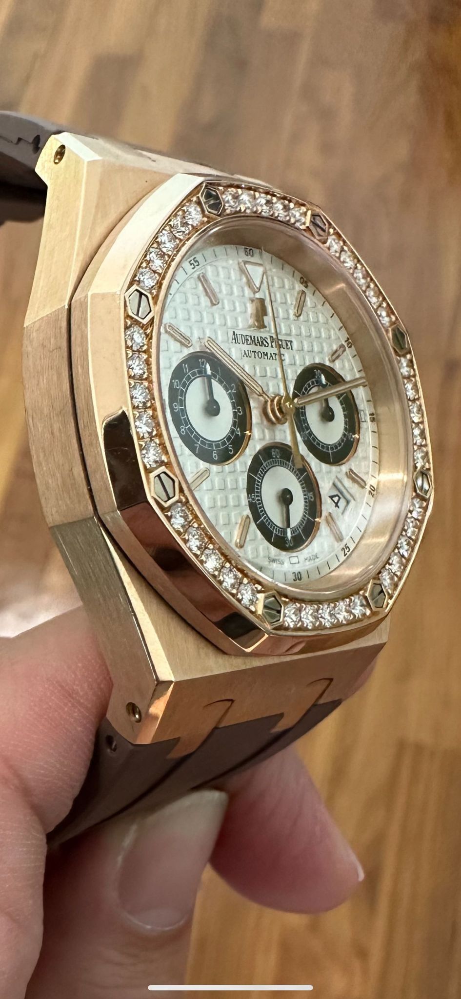 Audemars Piguet AP Royal Oak Chronograph Chrono 26557OR 26557 Silver ...