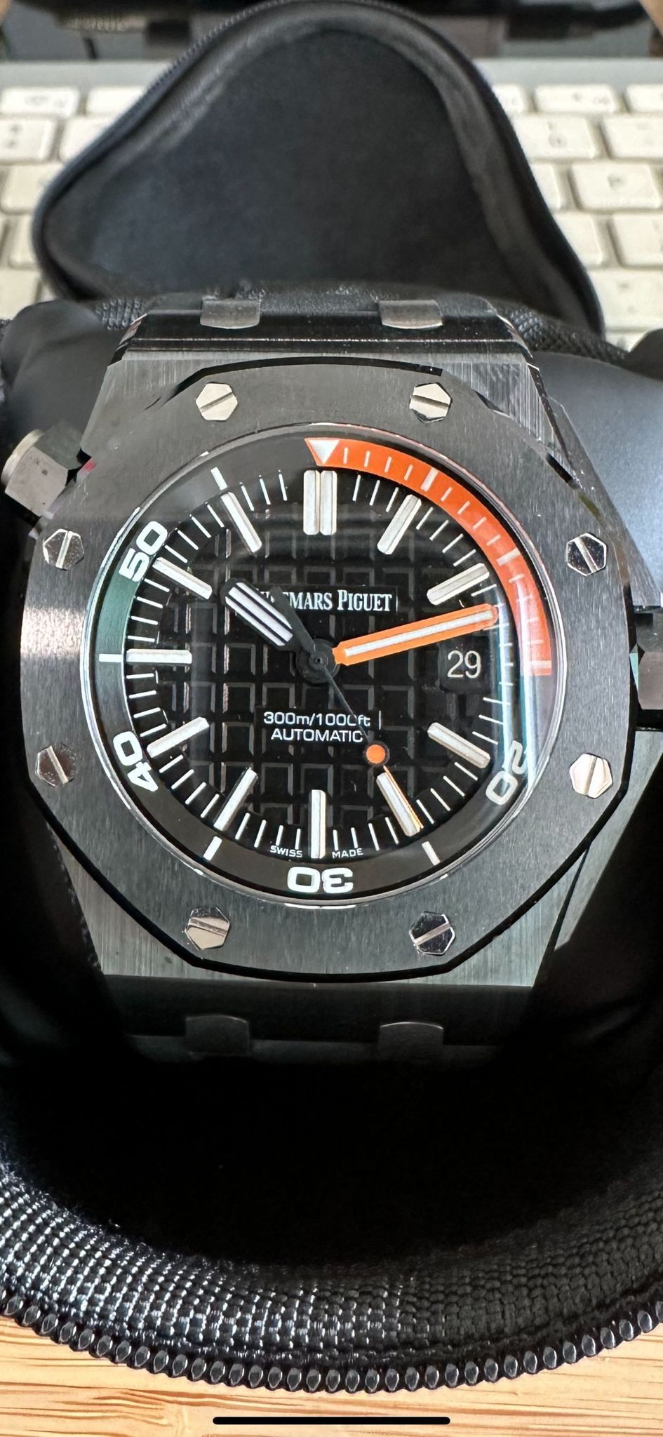 Audemars Piguet AP Royal Oak Offshore Diver 15707CE 15707 Black Dial ...